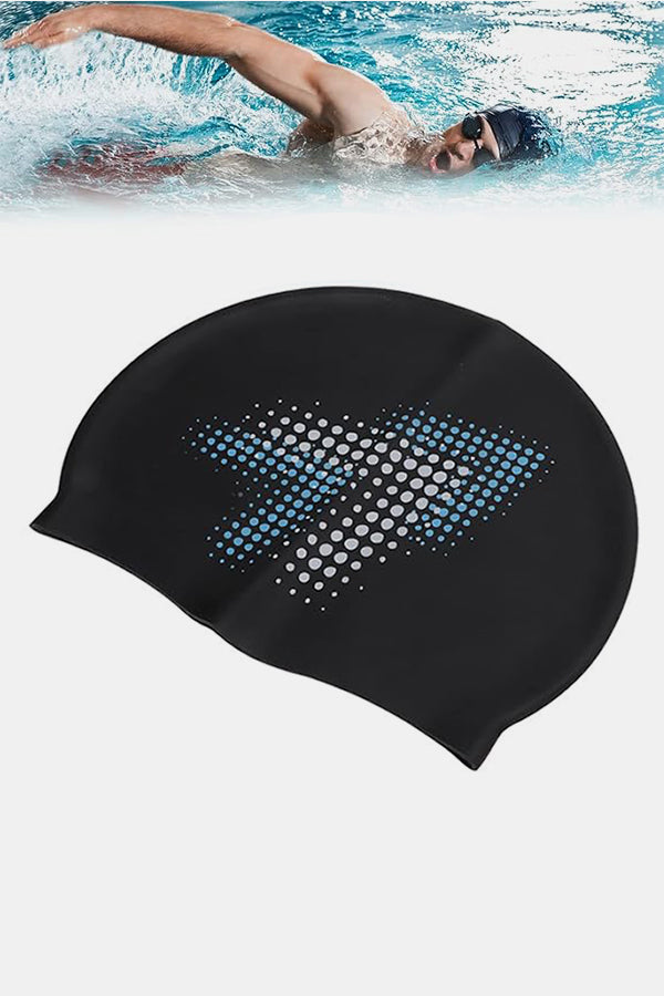 Swim Silicone Waterproof Head Cover with Ear Sports Swim Cap – Attraco